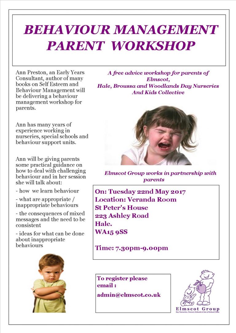 Behaviour Managment poster May 2018 - Elmscot Group Nurseries & Nursery ...